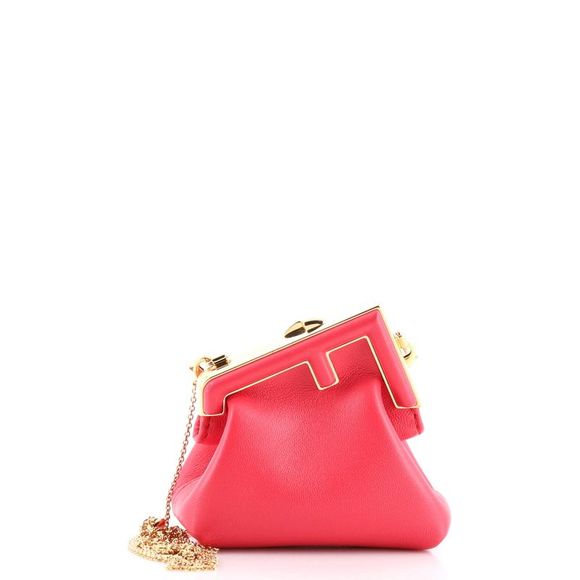 Fendi | Bags | Fendi First Charm Crossbody Bag Leather Nano Pink | Poshmark